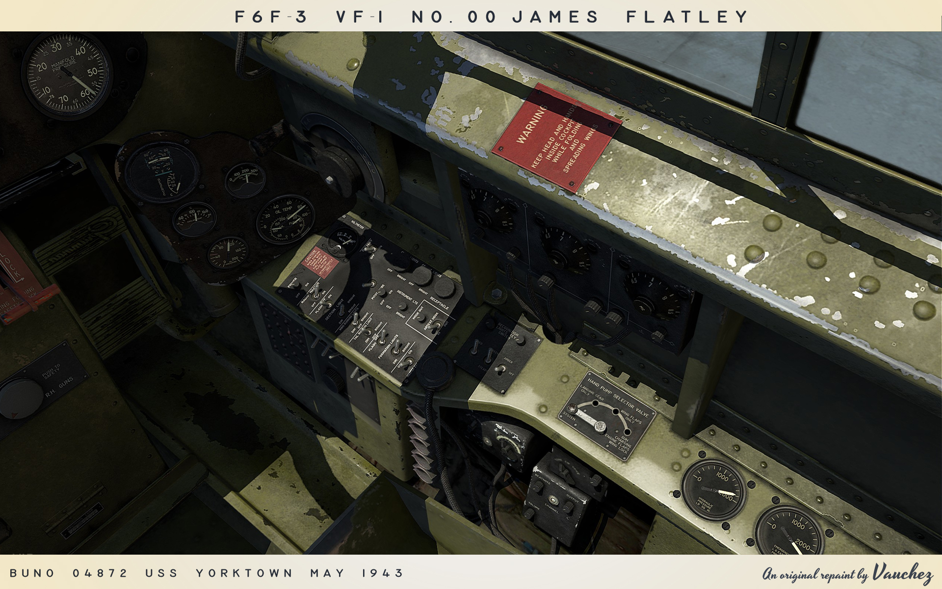 F6F-3 virtual cockpit repaint. - Simulator Battle Discussion - War ...
